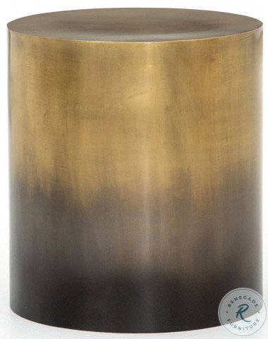 Cameron Ombre Antique Brass End Table from Four Hands | Coleman Furniture