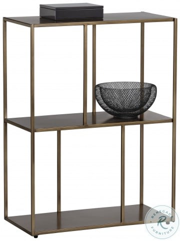 Mixt Antique Brass Eiffel Small Bookcase From Sunpan | Coleman Furniture
