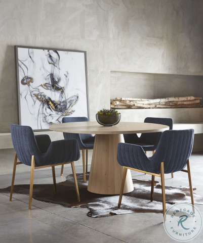 Elina Light Wash Round Dining Room Set from Sunpan | Coleman Furniture