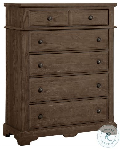 Heritage Cobblestone Oak 5 Drawer Chest from Vaughan Bassett | Coleman ...
