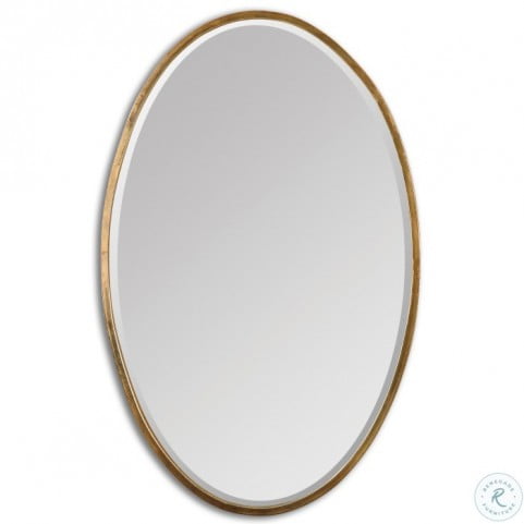 Herleva Gold Oval Mirror from Uttermost (12894) | Coleman Furniture