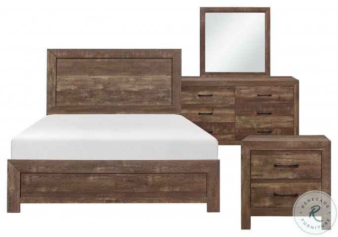 Corbin Rustic Brown King Bed in a Box from Homelegance | Coleman Furniture