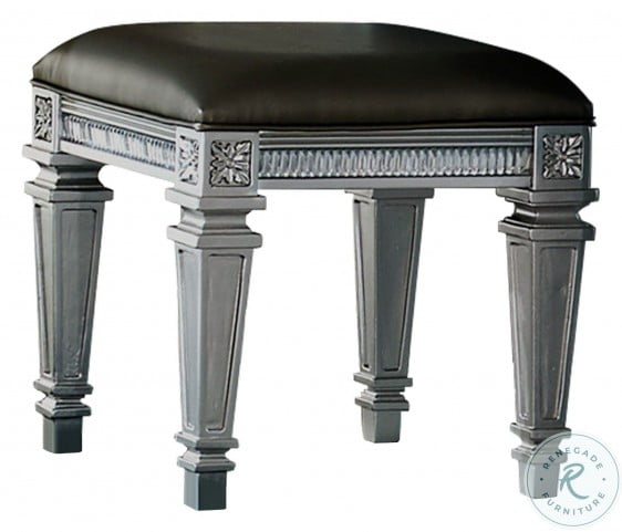 Bevelle Silver Vanity Stool from Homelegance | Coleman Furniture