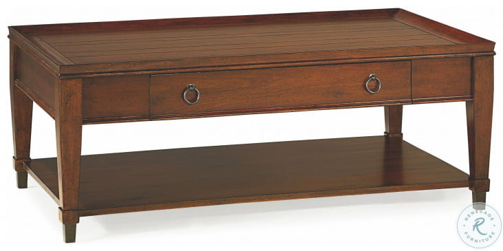 Sunset Valley Rich Mahogany Rectangular Cocktail Table from Hammary ...
