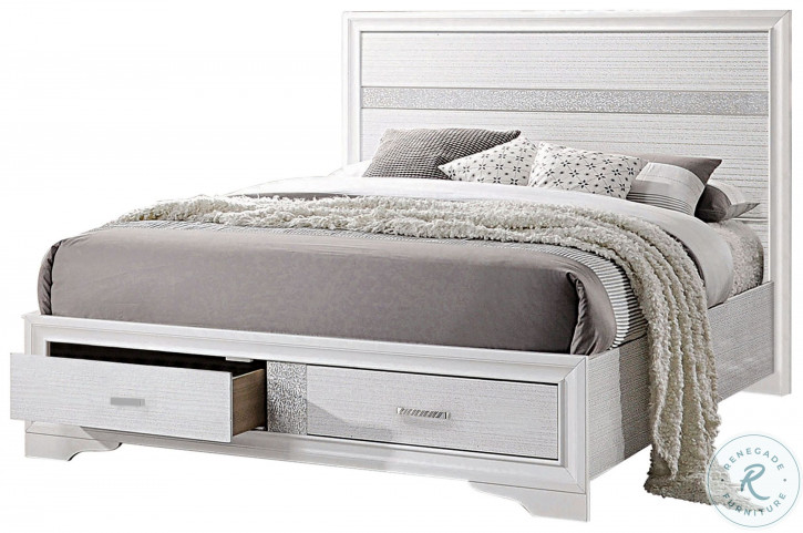 Miranda White King Panel Storage Bed from Coaster | Coleman Furniture