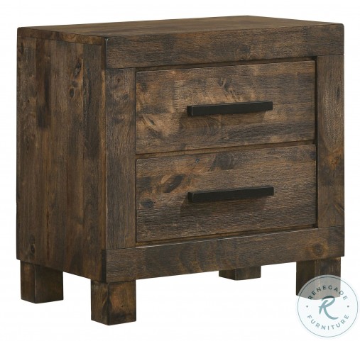 Woodmont Rustic Golden Brown Nightstand from Coaster Furniture ...