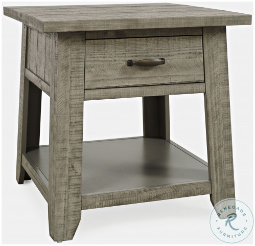 Telluride Driftwood Gray 1 Drawer End Table From Jofran | Coleman Furniture