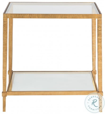 Metal Designs Gold Leaf Claret Rectangular End Table from Artistica ...