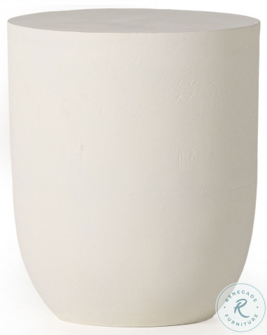 Basil Matte White Outdoor Drink Table from Four Hands | Coleman Furniture