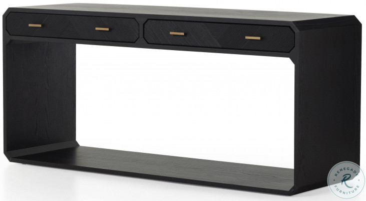 Caspian Black Ash Console Table from Four Hands | Coleman Furniture