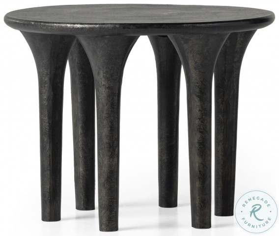 Kelden Raw Black End Table from Four Hands | Coleman Furniture