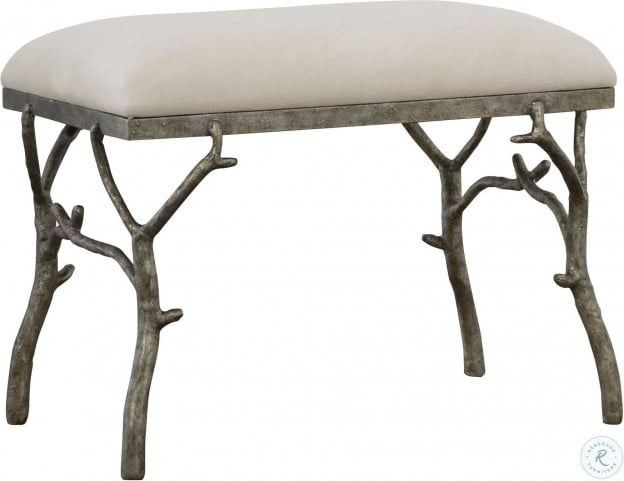 Lismore Antique Silver Bench from Uttermost | Coleman Furniture