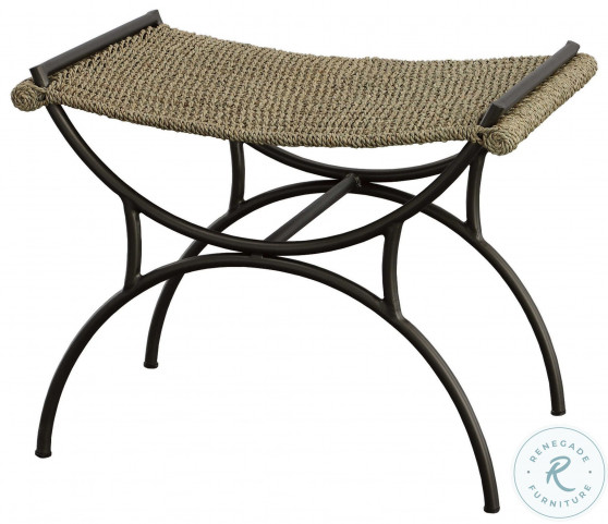 Playa Natural Woven Seagrass Small Bench From Uttermost | Coleman Furniture