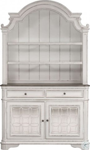 Magnolia Manor Antique White Buffet With Hutch from Liberty | Coleman ...