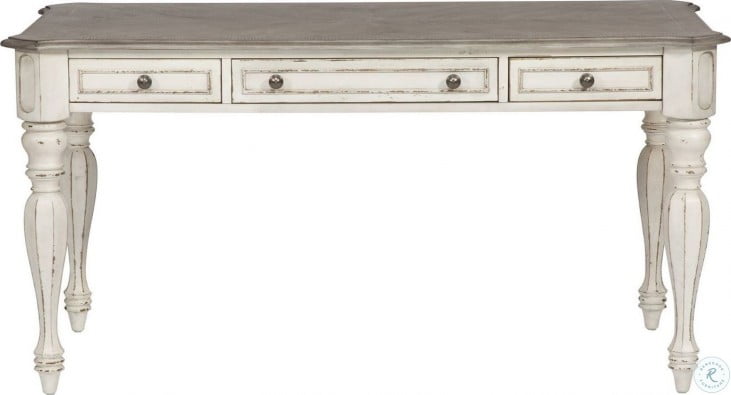 Magnolia Manor Antique White Writing Desk from Liberty | Coleman Furniture