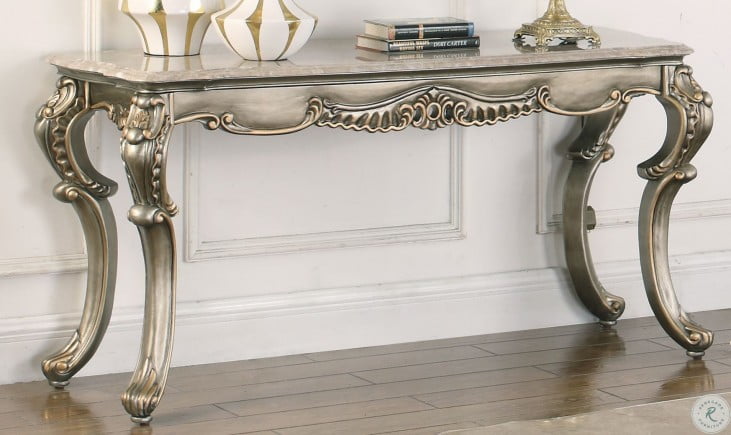 Ophelia Antique Gold Console Table from New Classic | Coleman Furniture