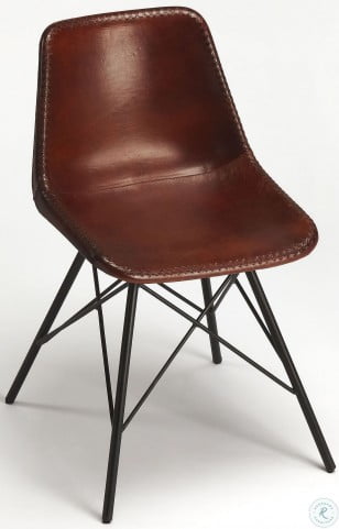 Inland Brown Leather Side Chair from Butler | Coleman Furniture
