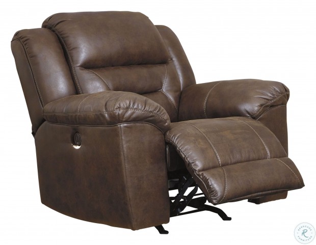 Stoneland Chocolate Power Recliner from Ashley | Coleman Furniture