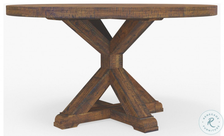 Newberry Medium Brown Round Dining Table From Alpine | Coleman Furniture