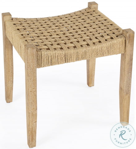Garner Natural Loft Woven Jute Stool From Butler | Coleman Furniture