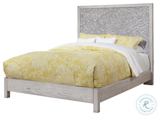 Aria Gray Queen Panel Bed From Alpine | Coleman Furniture
