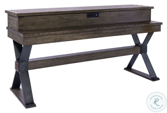 Sonoma Road Antique Weathered Beaten Bark Pewter Metal Console Bar ...