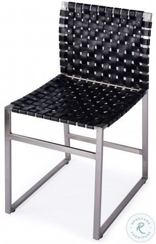 Urban Black Leather Side Chair From Butler | Coleman Furniture