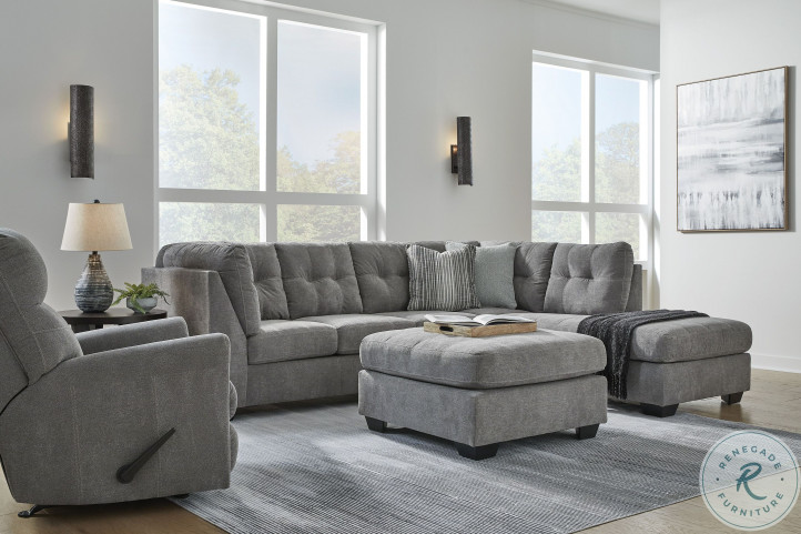 Marleton Gray 2 Piece RAF Chaise Sectional From Ashley Furniture ...
