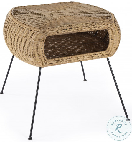 Coralitta Natural Rattan End Table From Butler | Coleman Furniture