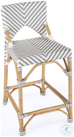 Creanly Grey Rattan Counter Height Stool From Butler | Coleman Furniture