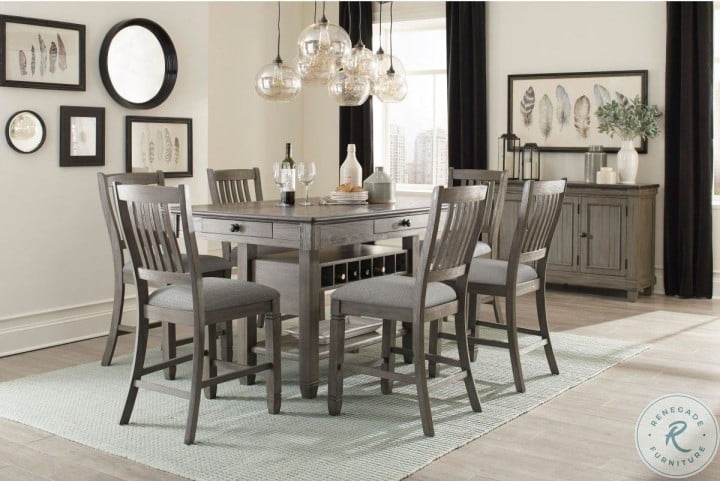 Granby Coffee And Antique Gray Counter Height Dining Room Set from ...