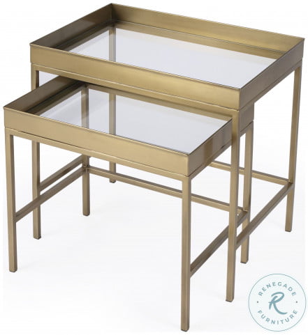 Lenny Antique Gold Nesting Tables From Butler | Coleman Furniture