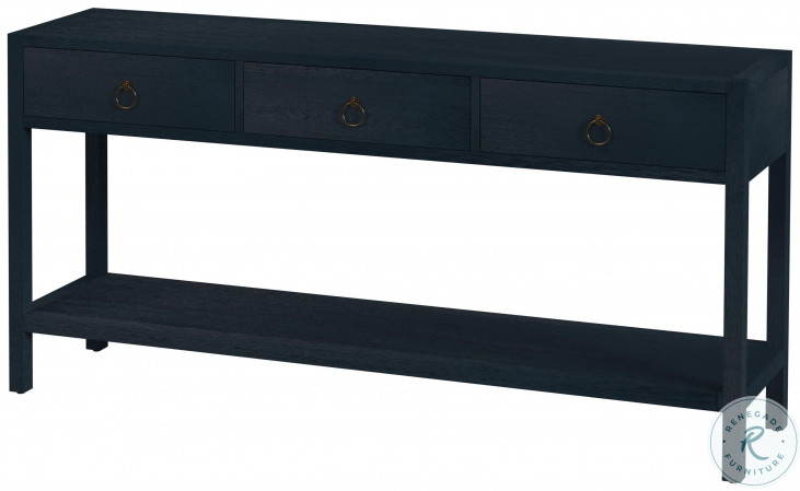 Lark Navy 3 Drawer Blue Console Table From Butler | Coleman Furniture