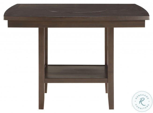 Balin Dark Brown Lazy Susan Counter Height Dining Table from ...