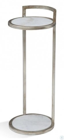 Surrey Silver Leaf and White Marble Surrey Scatter Table from Bassett ...