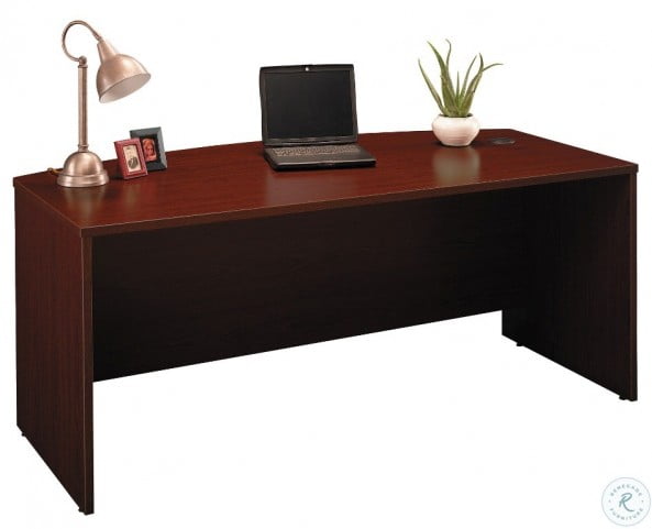 Series C Mahogany 72 Inch Bow Front Desk Shell from Bush (WC36746 ...