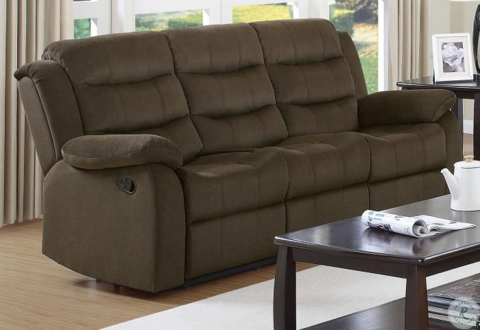 Rodman Chocolate Reclining Sofa from Coaster (601881) | Coleman Furniture