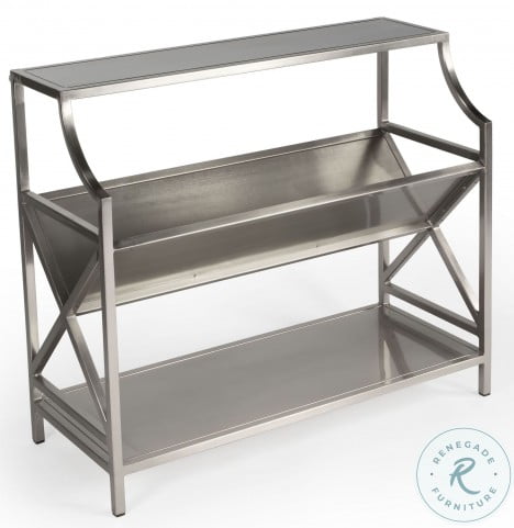 Keats Nickel Plated Library Bookcase From Butler | Coleman Furniture