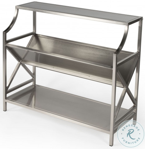 Keats Nickel Plated Library Bookcase From Butler | Coleman Furniture