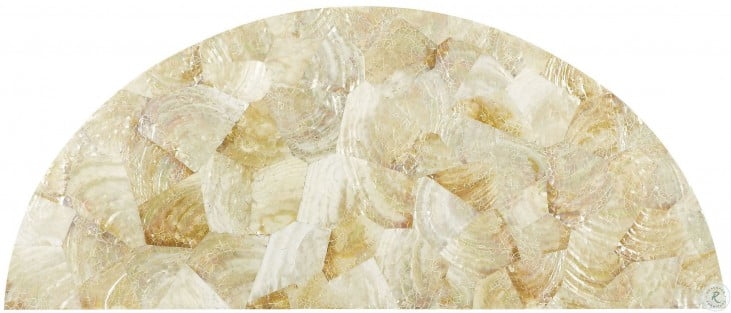 Marlena Cabebe Shell Demilune Console Table from Butler | Coleman Furniture