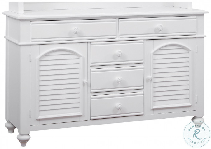 Cottage Traditions Clean White Cottage Server From American ...
