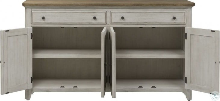 Farmhouse Reimagined Antique White Server from Liberty | Coleman Furniture