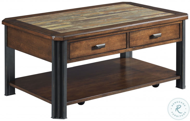 Slaton Warm Mocha Small Rectangular Cocktail Table from Hammary | Coleman Furniture