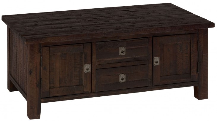 Kona Grove Rustic Chocolate Rectangular Box Cocktail Table from Jofran ...