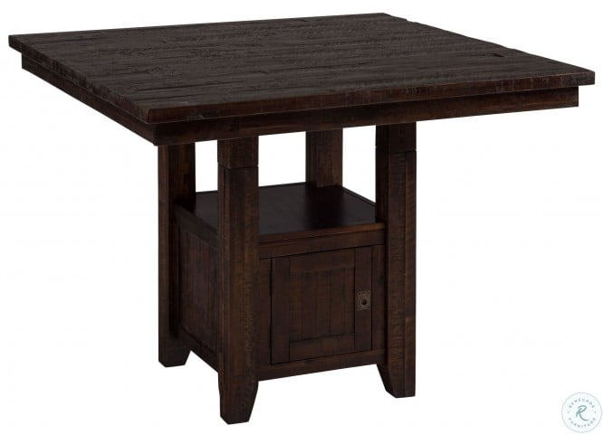 Kona Grove Rustic Chocolate Fixed Storage Pub Table from Jofran ...