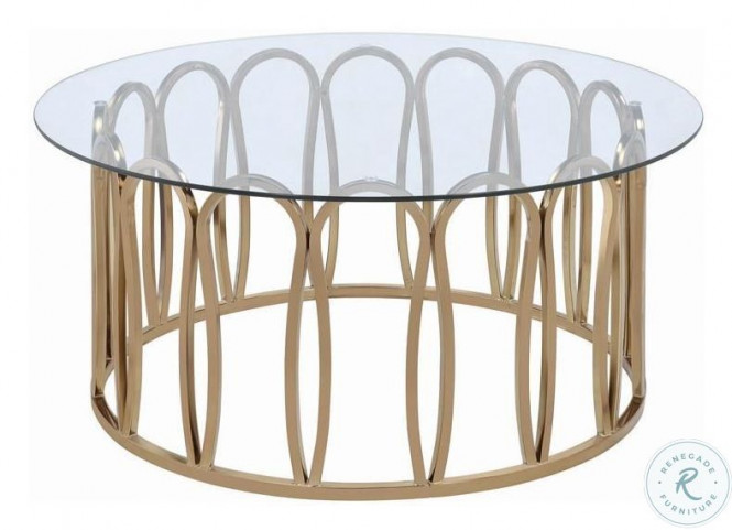 708058 Chocolate Chrome Coffee Table from Coaster | Coleman Furniture