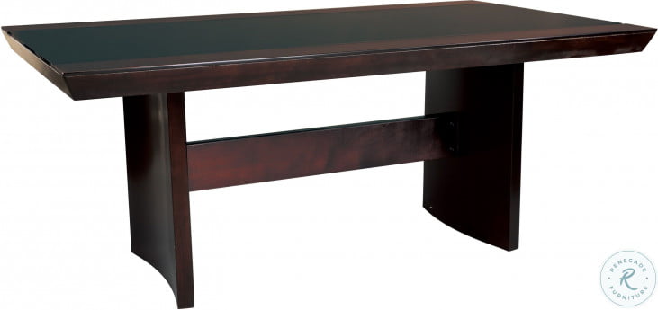 Daisy Glass Insert Top Dining Table from Homelegance (710-72TR ...