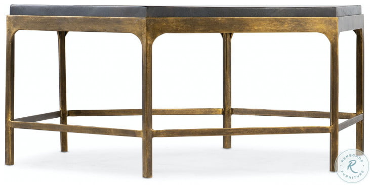 Commerce and Market Dark Wood And Gold Octavius Cocktail Table From ...