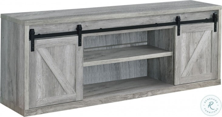 723263 Gray Driftwood 71" TV Console from Coaster | Coleman Furniture