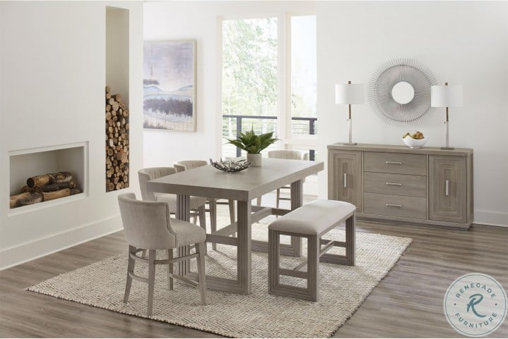 Cascade Dovetail Rectangular Counter Height Dining Room Set from ...
